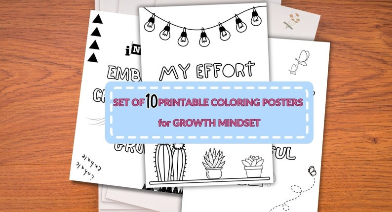 Printable & Coloring Posters for Kids/ Set of 10 Printable Pages for ...