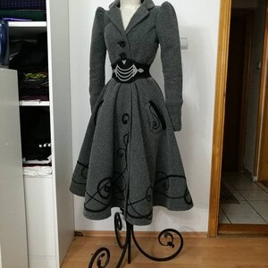Victorian Era Inspired Wool Coat With Embroidery - Etsy