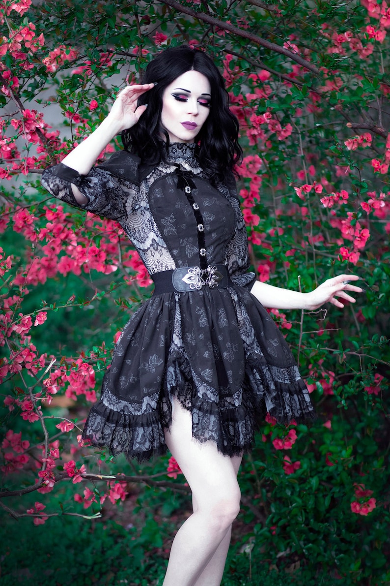 Gray Gothic Dress - Etsy