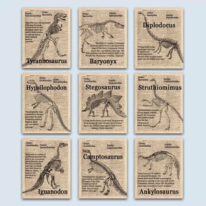 Dinosaur Decor, Dinosaur Wall Art, Kids Room Decor, Educational Posters ...
