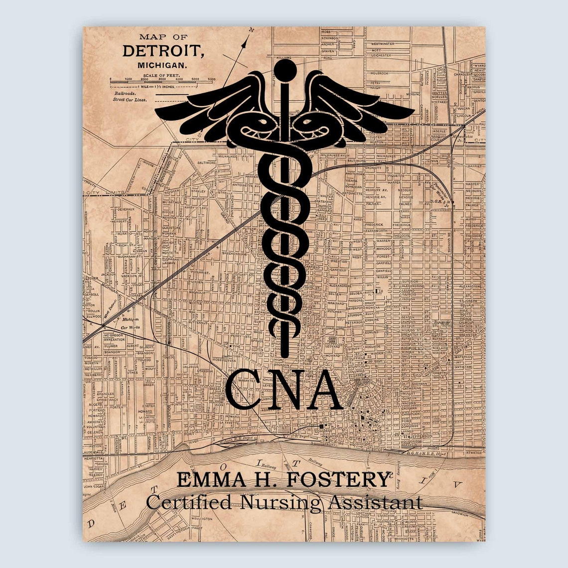 Nurse Graduation Art Custom Nurse Poster Unique CRNA CNA DNP - Etsy