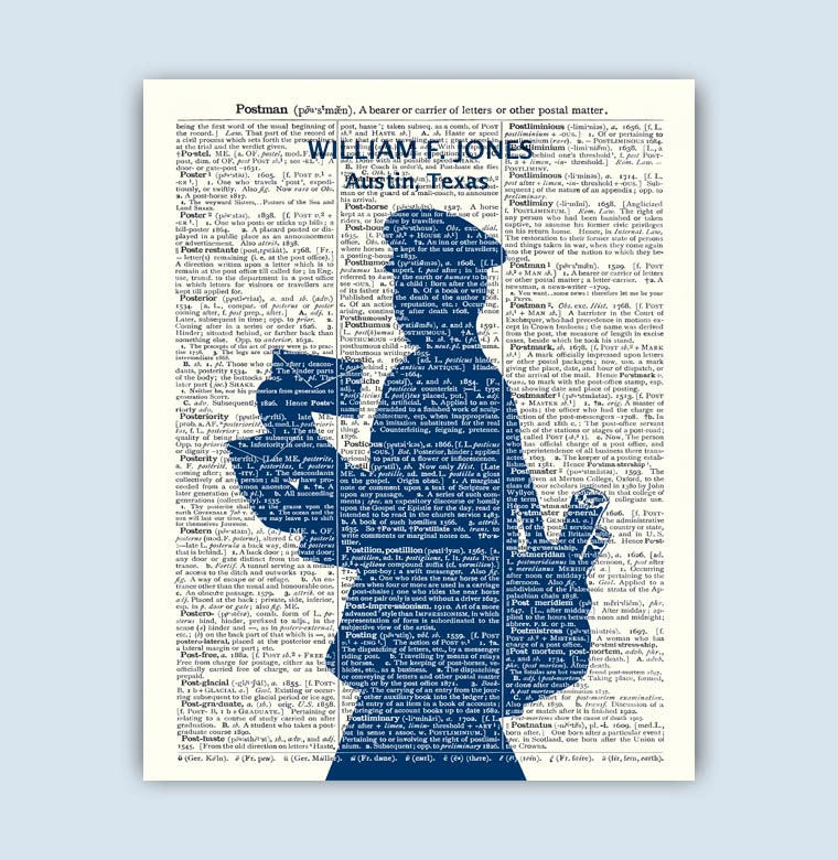 Personalized Mailman Print Postman Retirement Gift Postal - Etsy