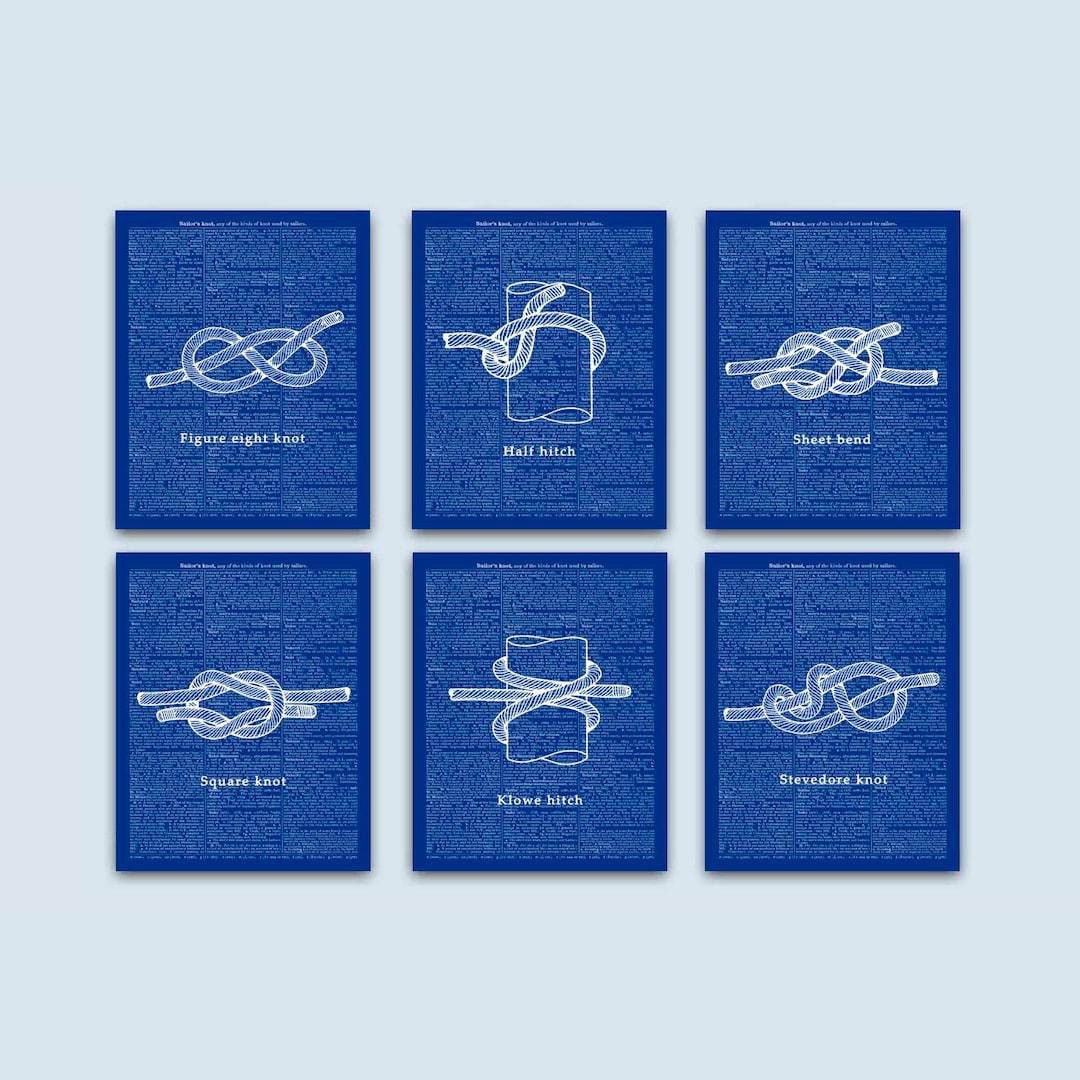 Nautical Knots, Sailing Gifts, Coastal Wall Art, Sailors Knots ...
