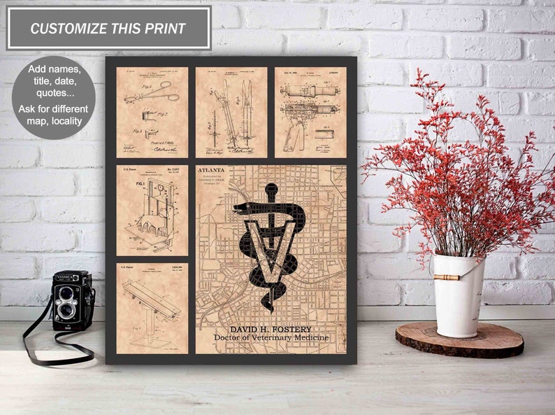 Custom Veterinarian Poster Veterinary Wall Art Vet - Etsy