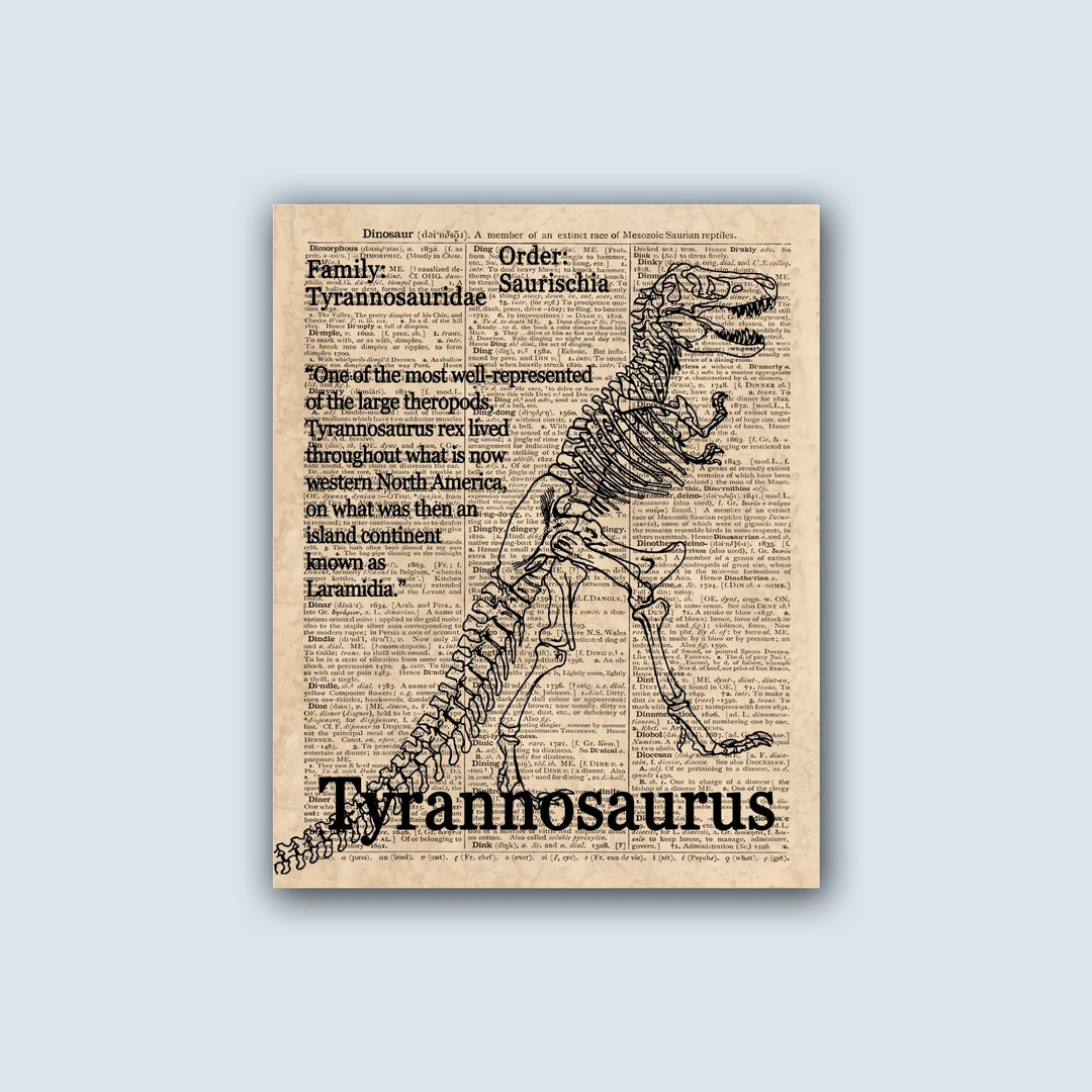 T Rex Print, Dinosaur Art, Tyrannosaurus Poster, Dinosaur Party Decor ...