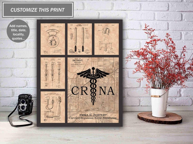 Nurse Graduation Art Custom Nurse Poster Unique CRNA CNA DNP - Etsy
