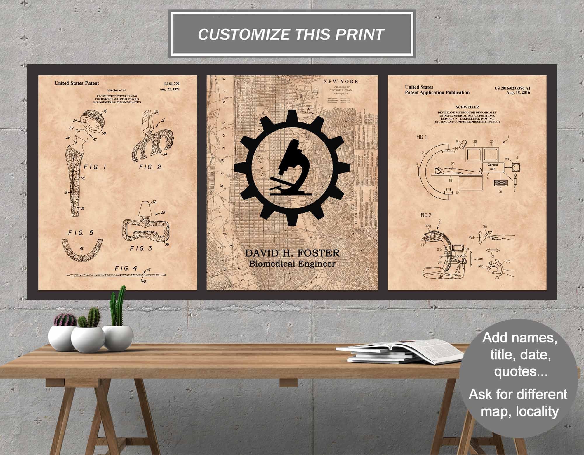 Custom Biomedical Engineer Poster Bioengineering Gift - Etsy