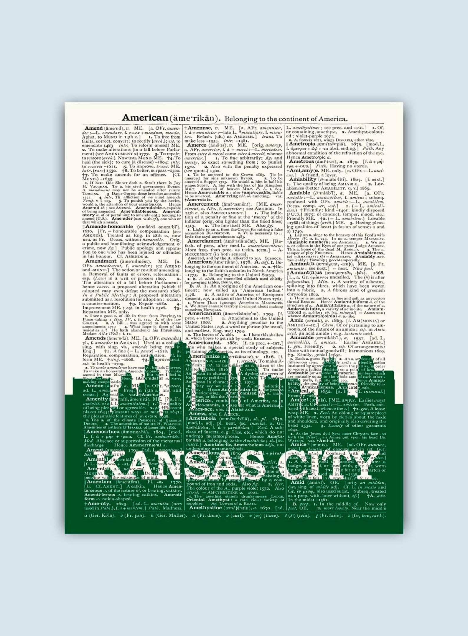 Kansas City Skyline Kansas City Poster Kansas City Decor | Etsy
