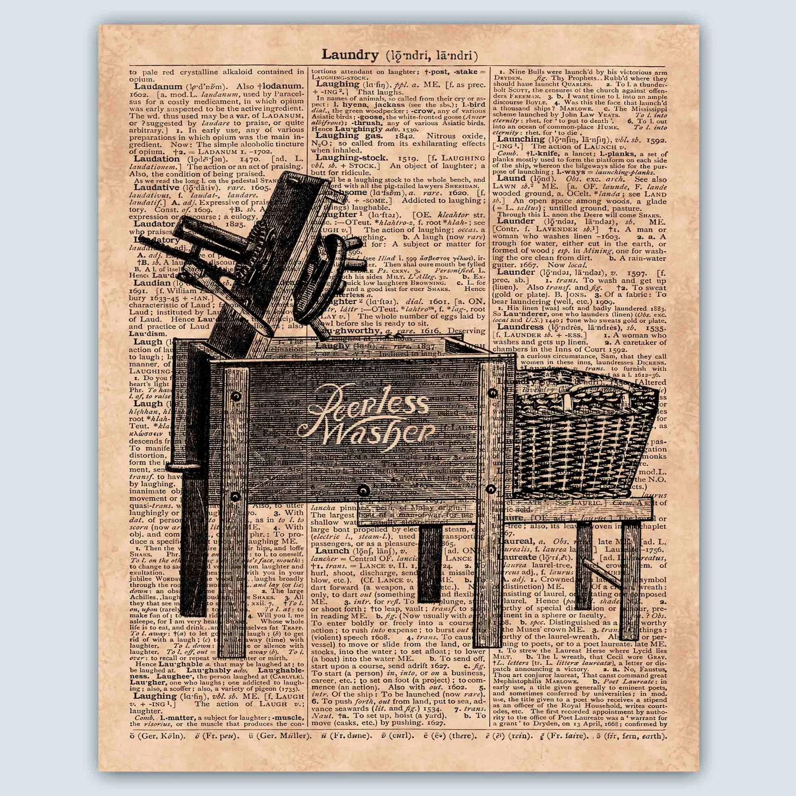 Laundry Vintage Poster Laundry Artwork Laundry Gift | Etsy