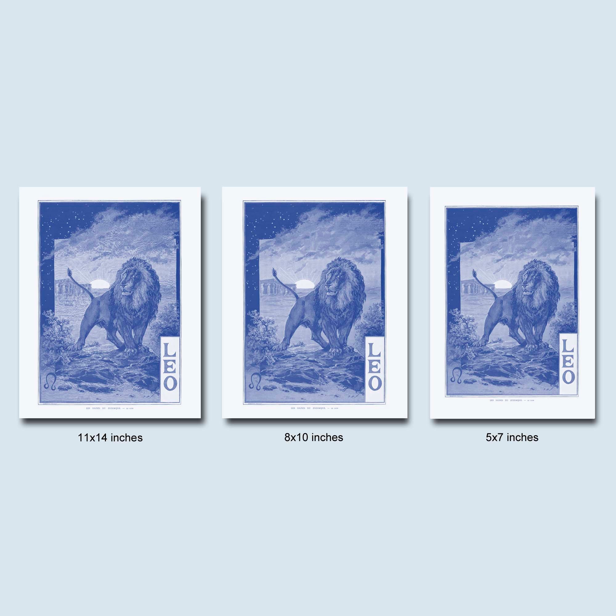 Leo Zodiac French Print, Horoscope Birthday Gift for Leo - Etsy