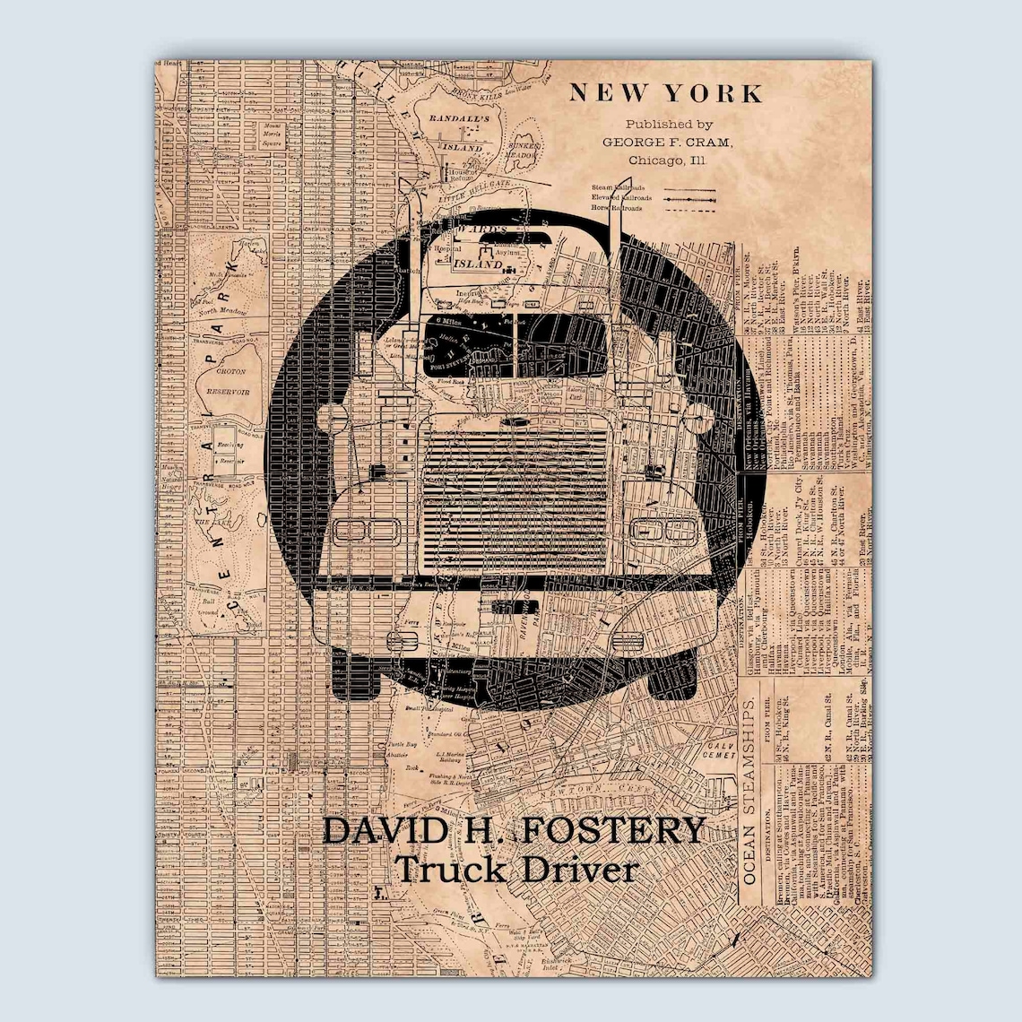 Personalized Truck Driver Poster Gift for Truck Driver | Etsy