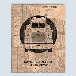 Personalized Truck Driver Poster, Gift for Truck Driver - Etsy