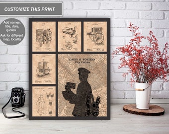 Postwoman Art Female Mail Carrier Personalized Postal Female - Etsy