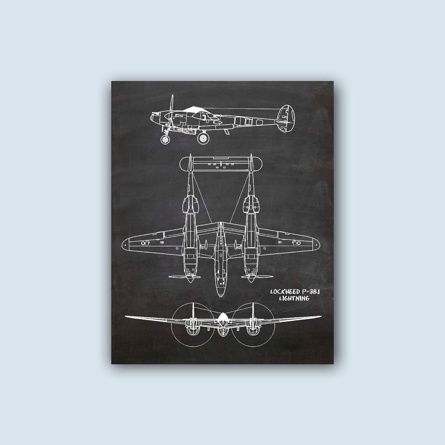 Aircraft Lockheed P-38J Aviation Poster Airplane Decor - Etsy