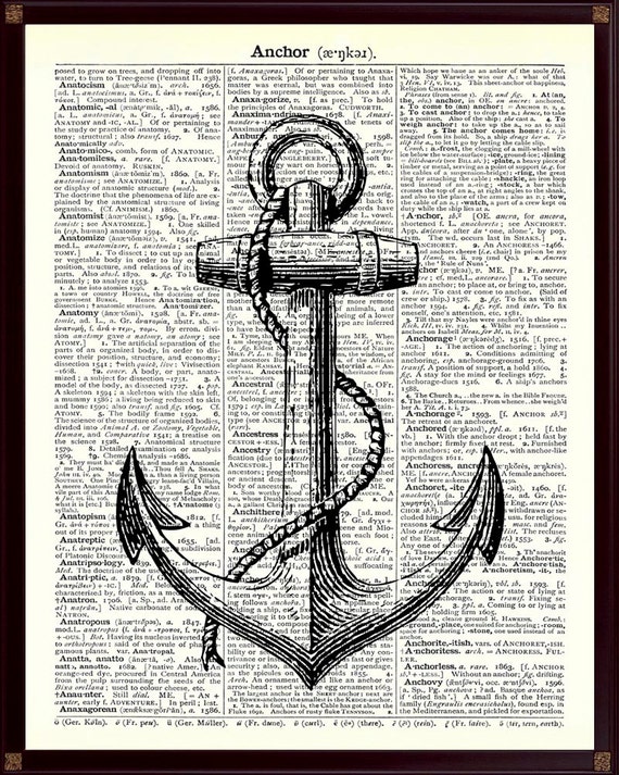 Anchor Print Anchor Poster Nautical Decor Anchor Decor | Etsy