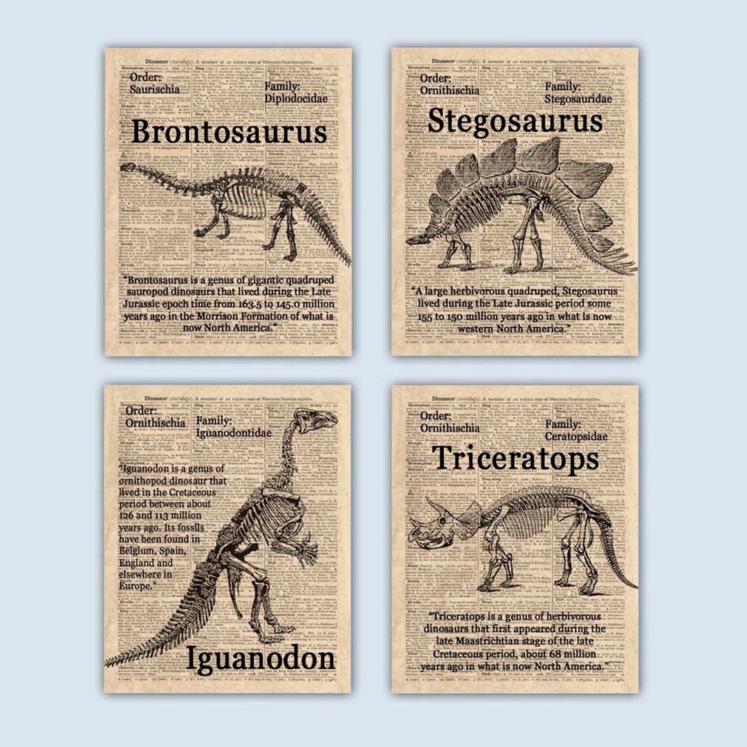 Dinosaur Art Print, Educational Posters, Boys Room Decor, Dinosaur Gift ...