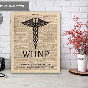 Women's Health Nurse Practitioner Gift, Custom WHNP Print, Nurse ...
