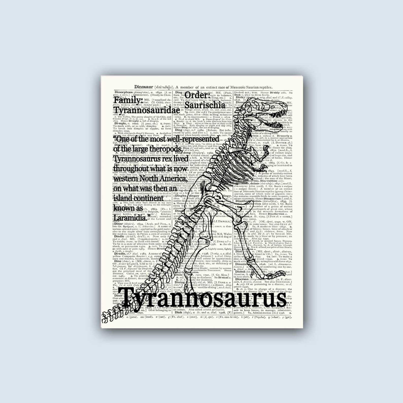 T Rex Print Dinosaur Art Tyrannosaurus Poster Dinosaur - Etsy