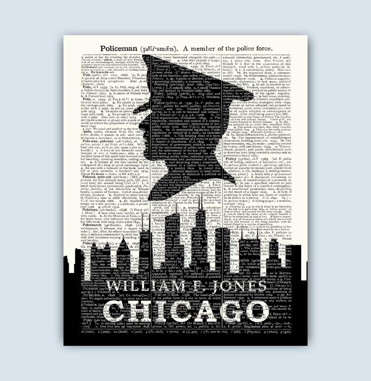 Personalized Chicago Police Officer Print, Dictionary Art - Etsy