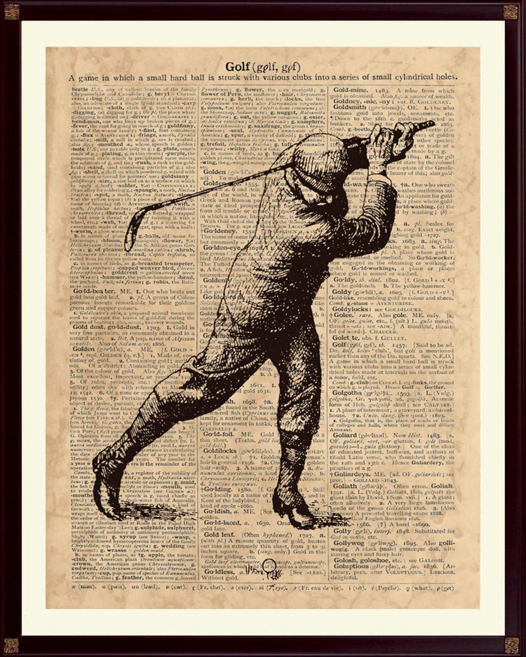 Golfer Print, Golf Decor, Gift for Golfer, Golf Poster, Golf Art ...
