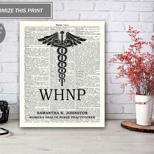 Women's Health Nurse Practitioner Gift, Custom WHNP Print, Nurse ...