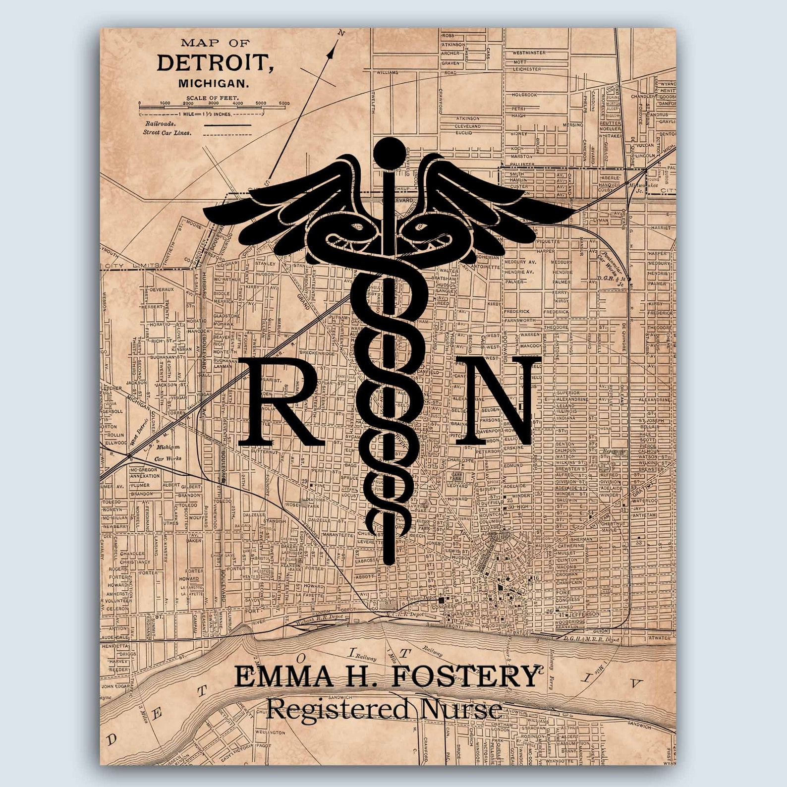 Nurse Graduation Art Custom Nurse Poster Unique CRNA CNA DNP - Etsy