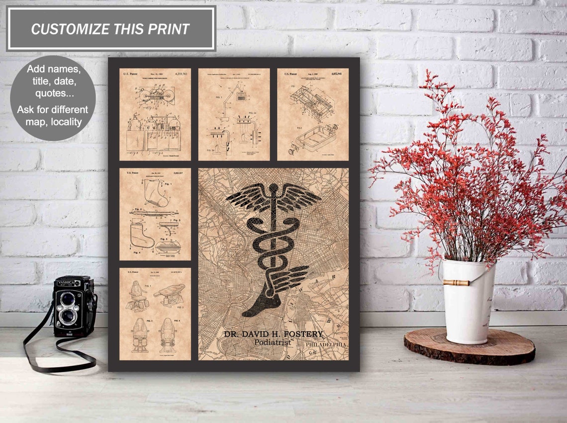 Custom Podiatrist Poster, Podiatry Graduation, Podiatric Gifts - Etsy