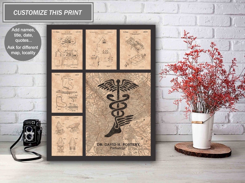 Custom Podiatrist Poster, Podiatry Graduation, Podiatric Gifts - Etsy