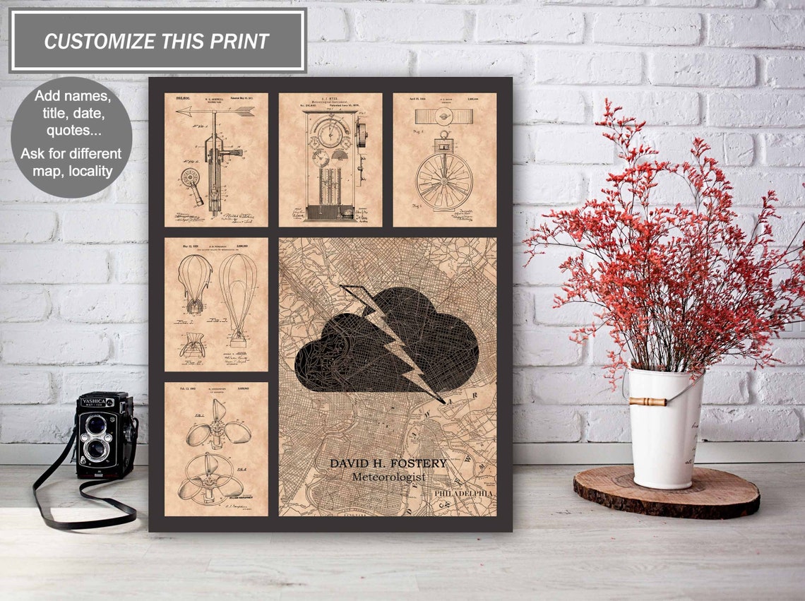 Custom Meteorologist Poster, Meteorology Gift, Meteorologist Art - Etsy