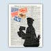 Mailman Poster, Postman Gift, Post Man, Vintage Stamps Dictionary Art ...