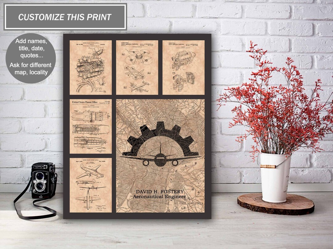 Personalized Aeronautical Engineer Gift, Aeronautical Engineer Poster ...