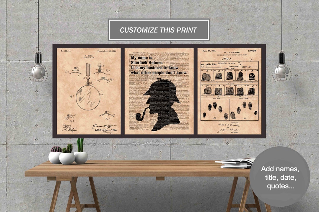 Sherlock Holmes Quote Art Print, Detective Office Decor - Etsy