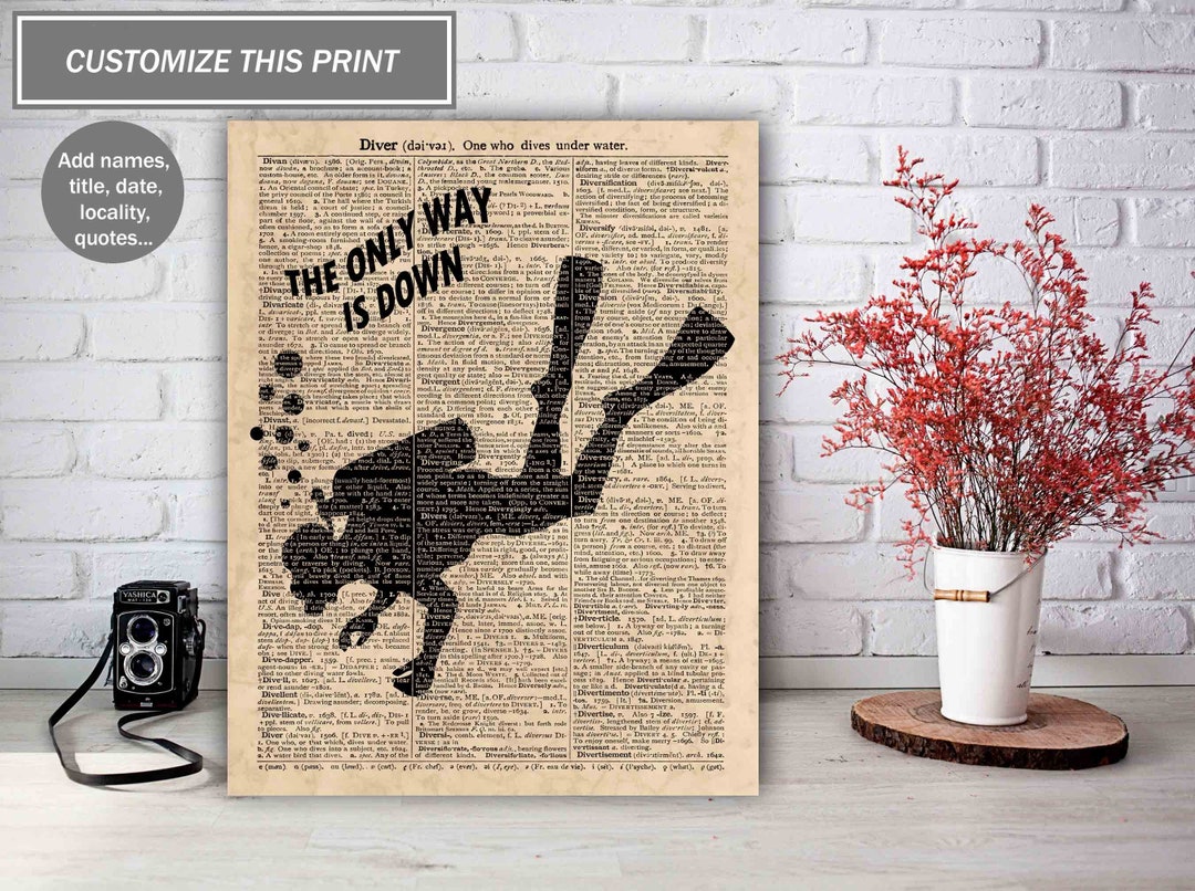 Personalized Scuba Diver Poster, Scuba Diving Gift, - Etsy