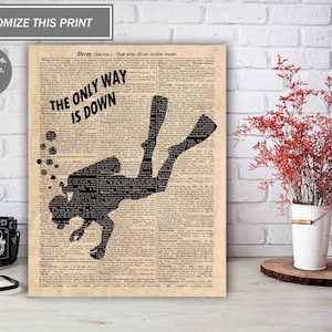 Personalized Scuba Diver Poster, Scuba Diving Gift, - Etsy