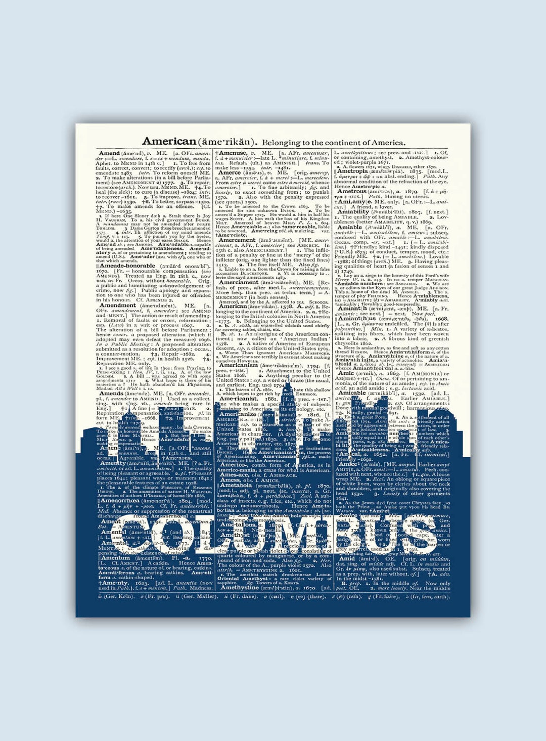 Columbus Skyline Columbus Poster Columbus Decor Columbus - Etsy