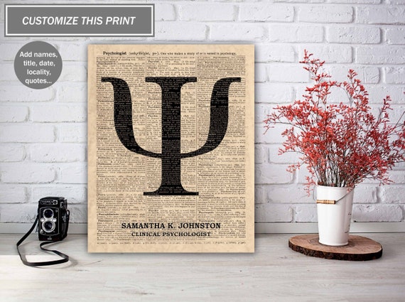 Custom Psychologist Poster Psychologist Graduation Gift | Etsy