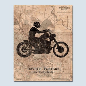 Custom Motorcycle Rider Poster Rider Gifts Motorbike Wall - Etsy