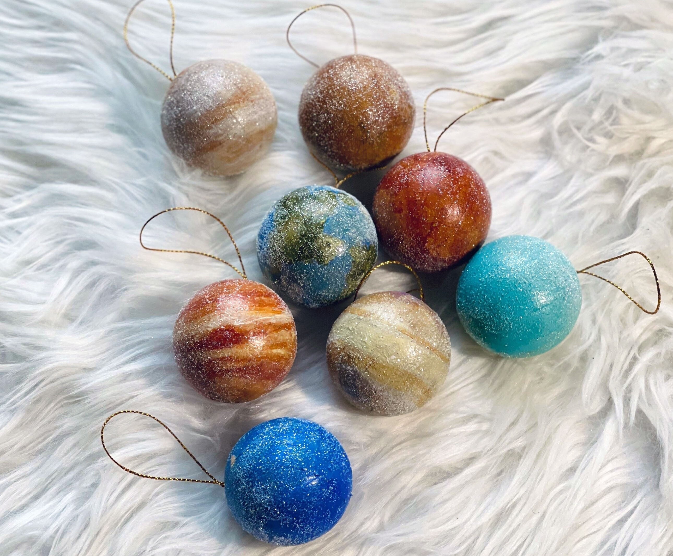 Solar System Glass Ornament