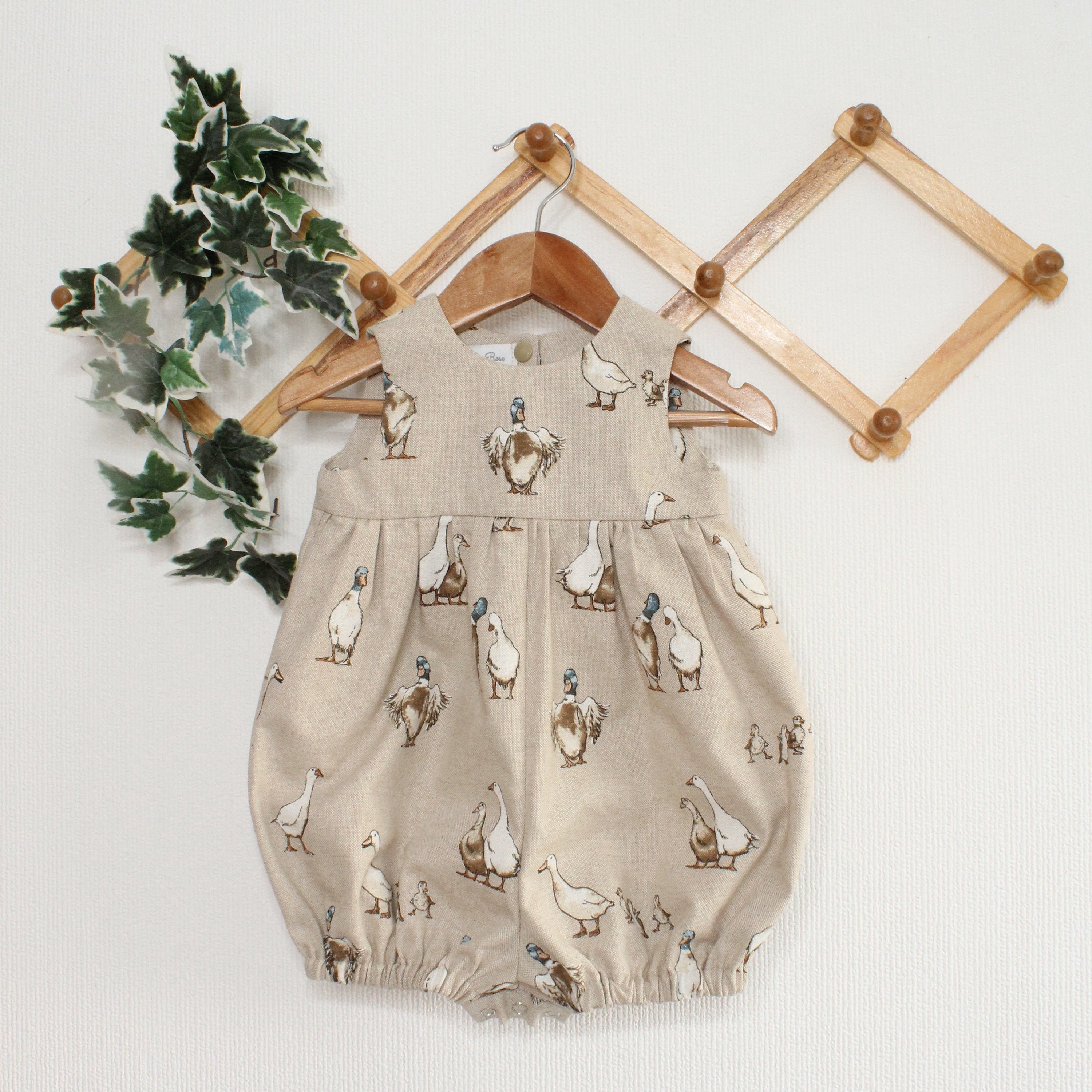 Puddle Duck Linen Look Cotton Romper. Sizes 0-4 Years. - Etsy UK