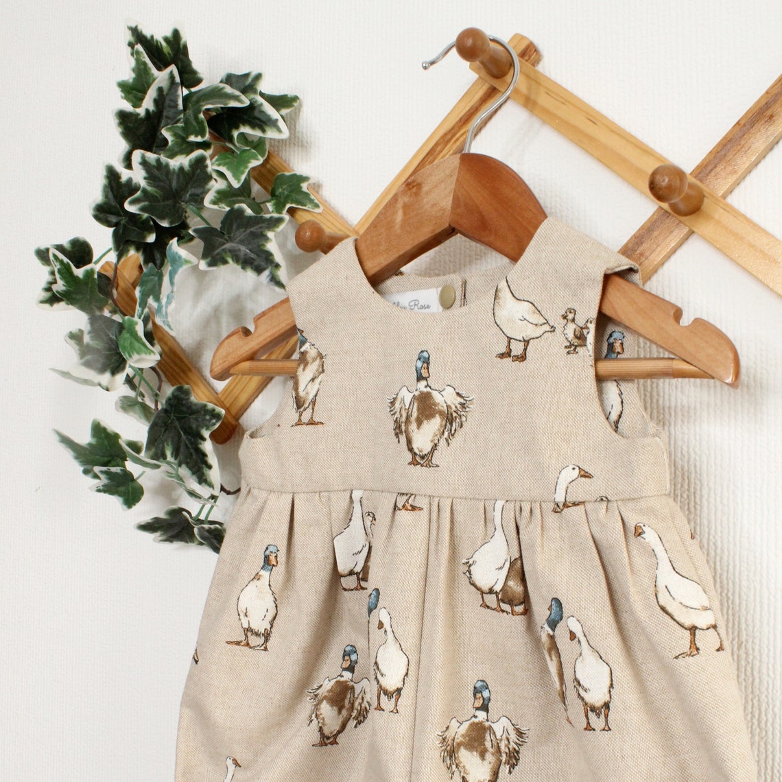 Puddle Duck Linen Look Cotton Romper. Sizes 0-4 Years. - Etsy UK