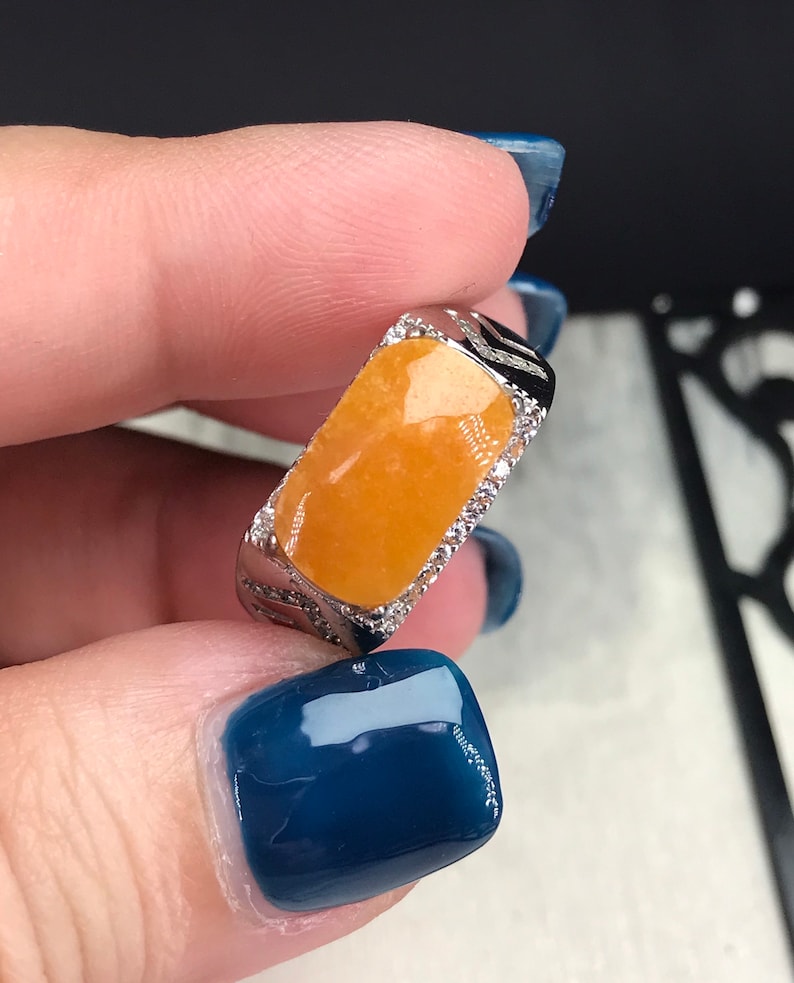 Orange Yellow Thick Burmese Jadeite Jade grade A Type A - Etsy