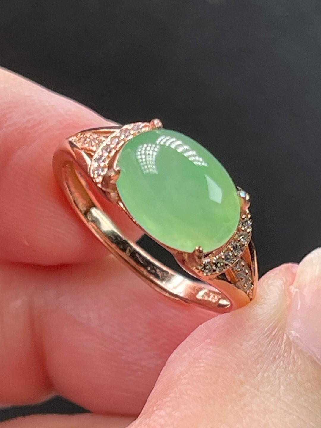 Certified Icy Translucent Light Green Jadeite Jade Ring - Etsy