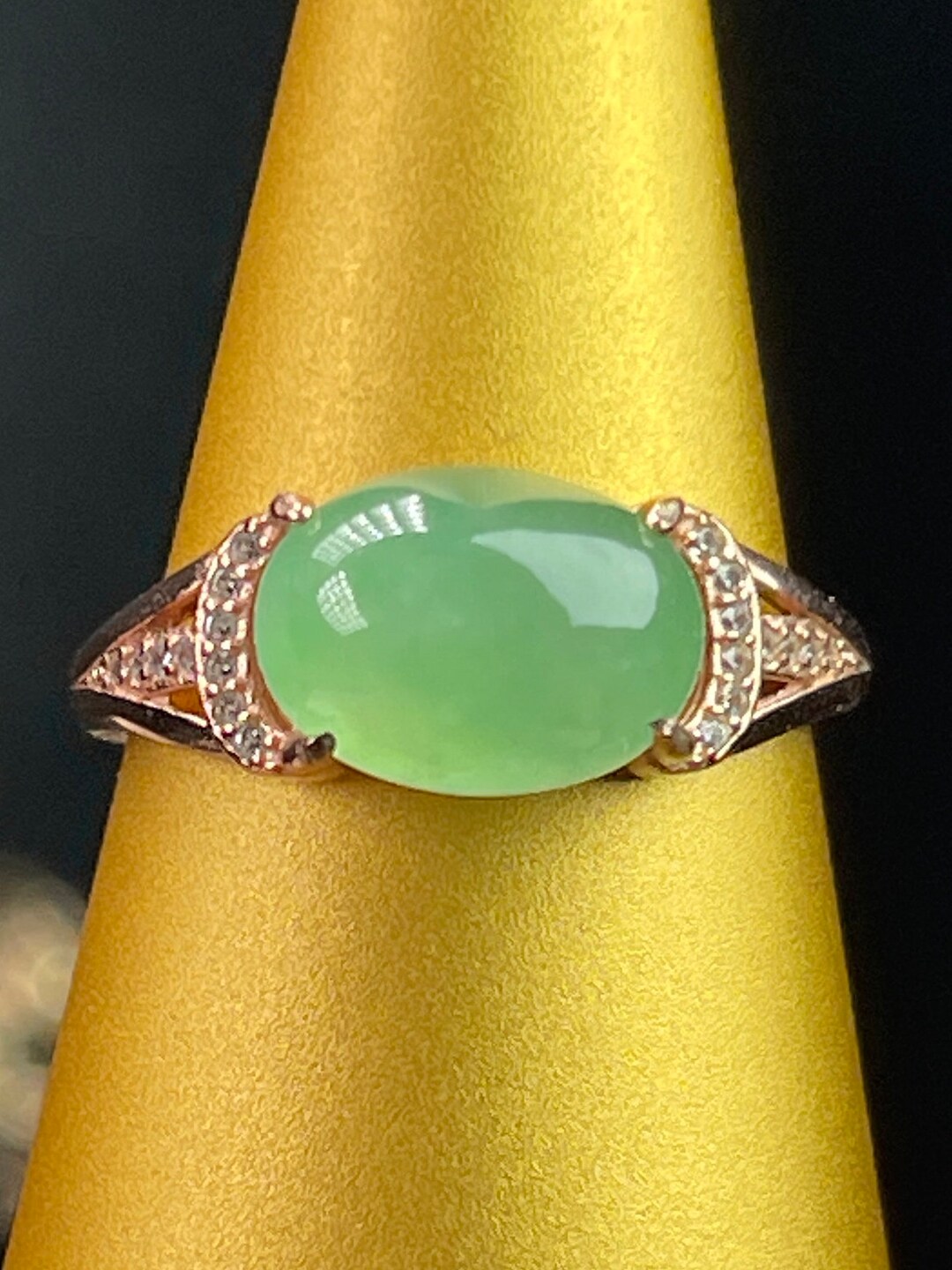 Certified Icy Translucent Light Green Jadeite Jade Ring - Etsy