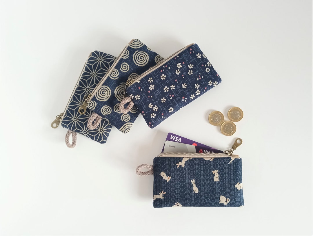 Mini Zipper Pouch, Coin Purse, Blue - Etsy