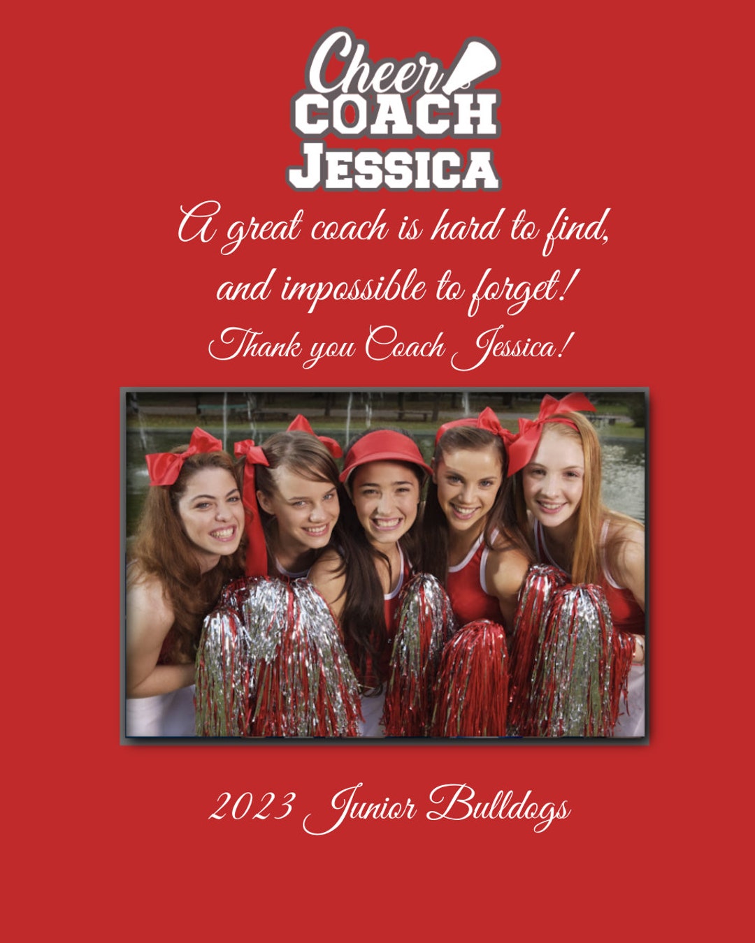 Cheer Coach Cheerleading Gift From Team End of Season Gift Senior Night ...