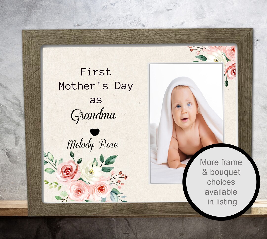 First Mother's Day as Grandma Frame - New Grandmother Gift - New ...