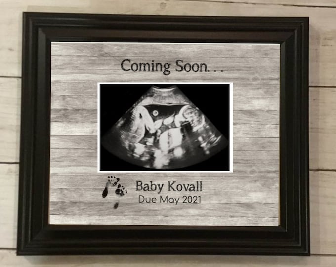Personalized New Baby Scan Photo Frame & Plaque Keepsake | Etsy
