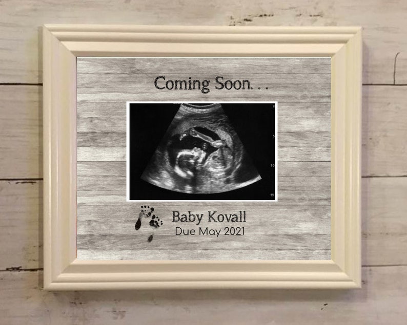 Personalized New Baby Scan Photo Frame & Plaque Keepsake Engraved ...