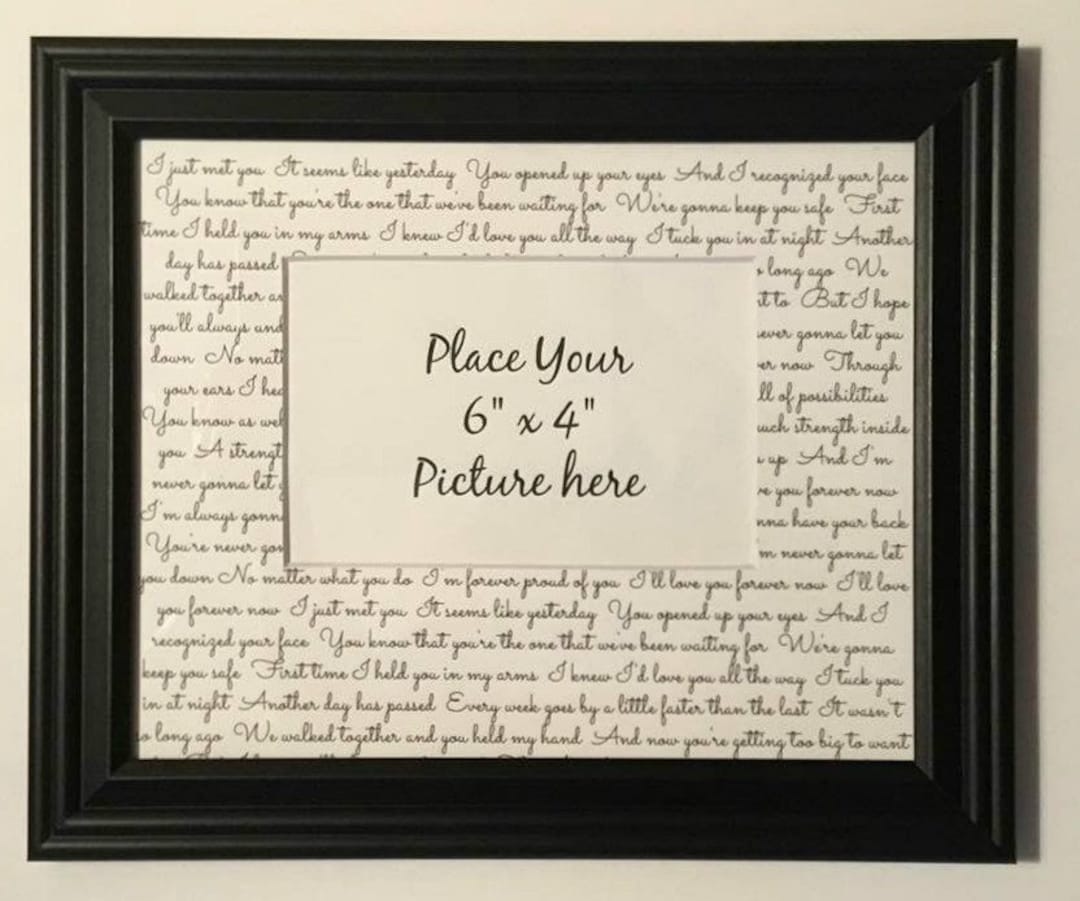 First Dance Lyrics Frame Father Daughter Mother Son Dance Lyric Picture ...