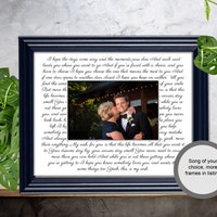 Song Lyrics Photo Personalized Custom Print Wedding Anniversary Gift ...